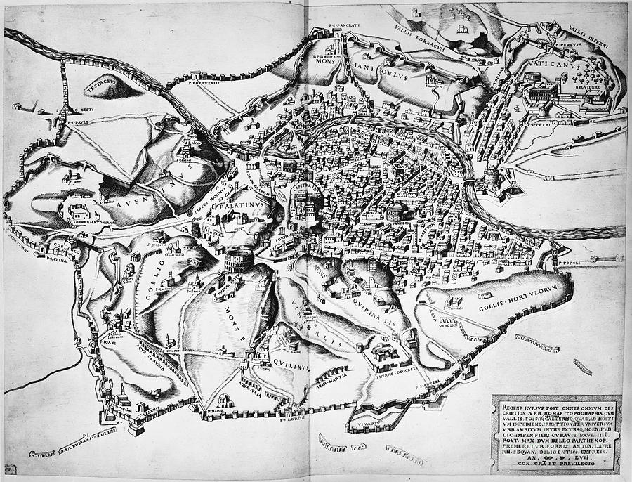 Rome: Map, 1557 Photograph by Granger - Fine Art America