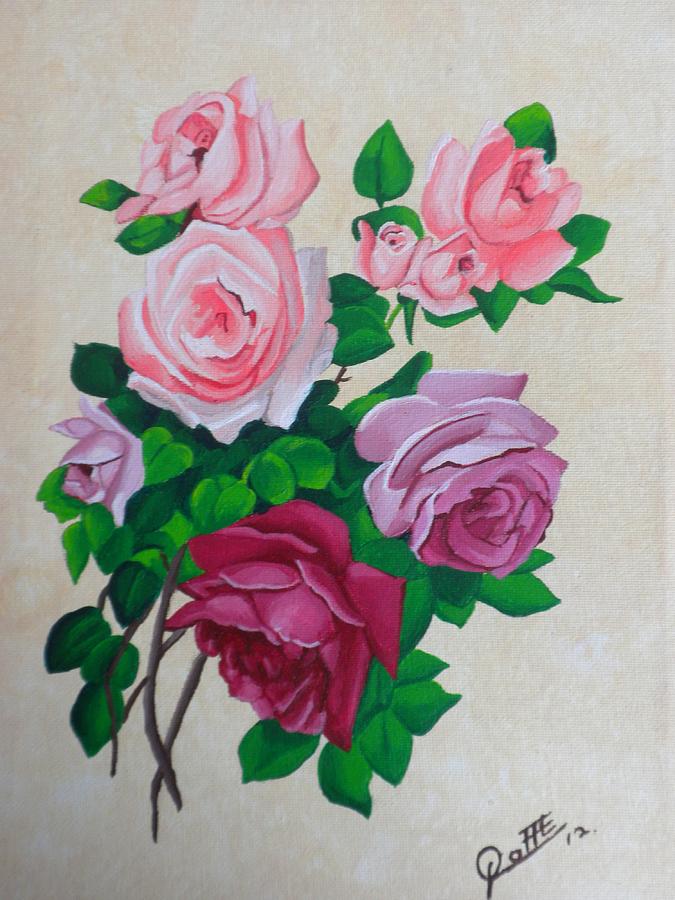 Roses Corsage V Painting by Sergio Roffe - Fine Art America