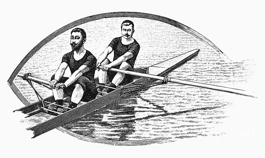 ROWING, c1900 Photograph by Granger - Fine Art America