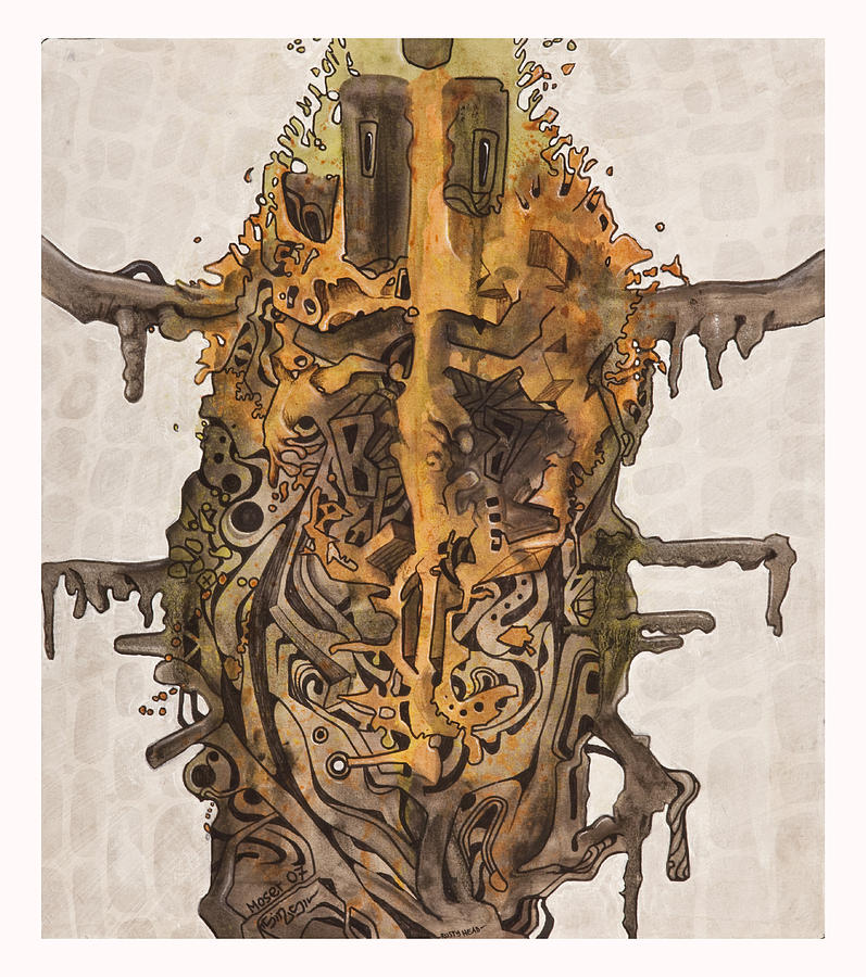 Rusty Head Painting by Michael Moser - Fine Art America