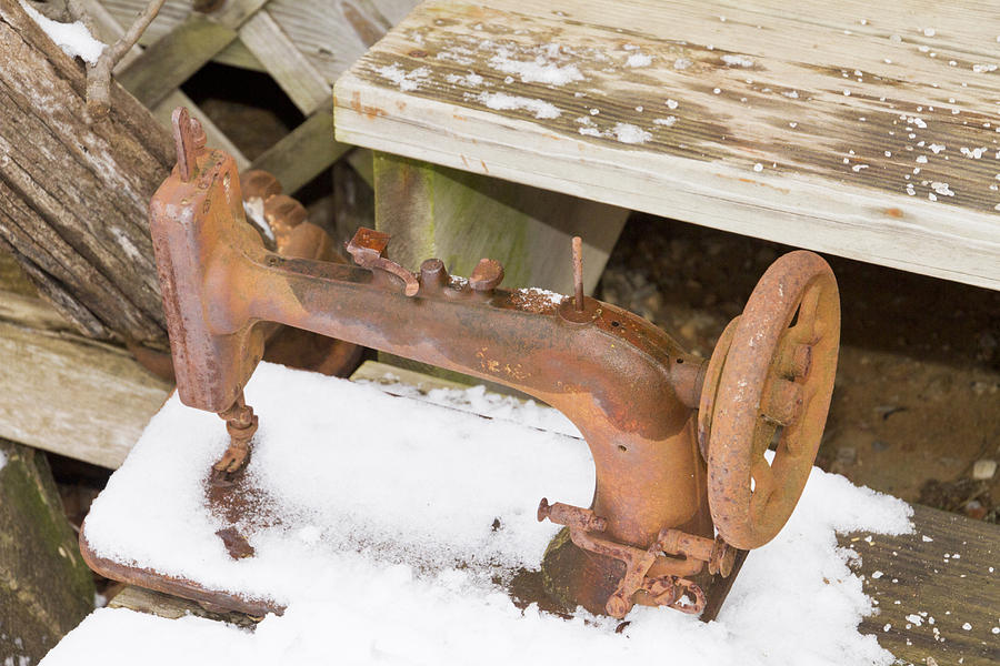 Rusty Sewing Machine Photograph by Wayne Stabnaw - Fine Art America