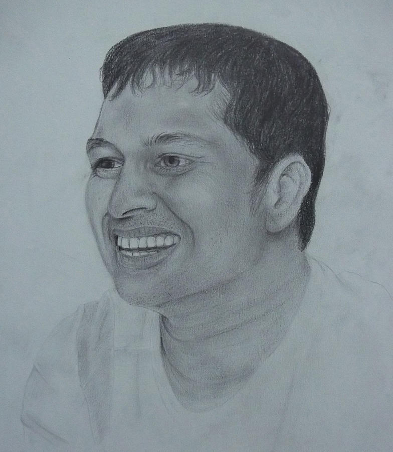 Sachin Tendulkar Drawing by Ashish Mohan - Pixels