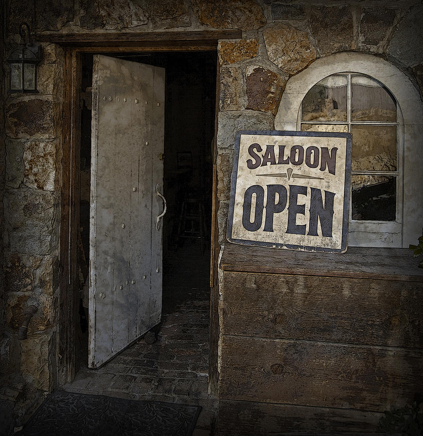 Saloon Open Photograph by Lone Palm Studio - Fine Art America