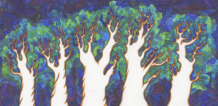 Scratch Trees Painting by James Davidson - Fine Art America