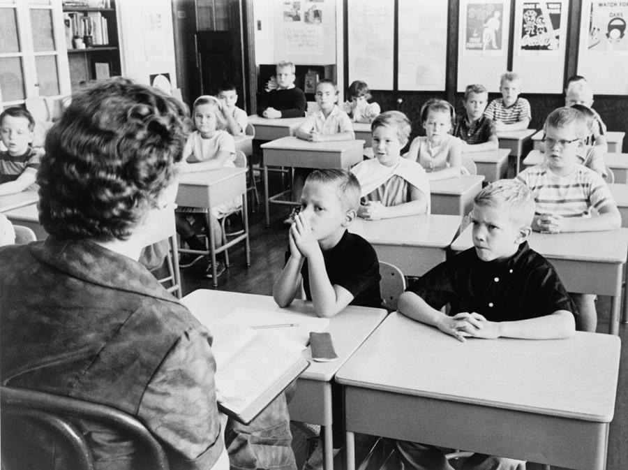 Second Grade Students Listen by Everett