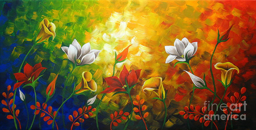 Sentient Flowers Painting by Uma Devi - Fine Art America