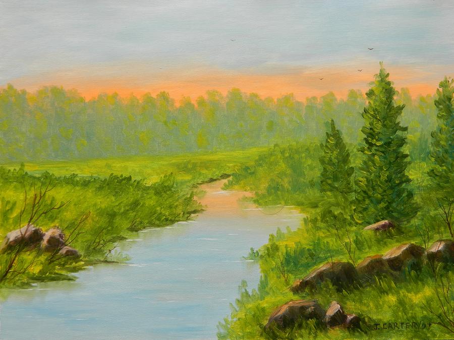 shallow river Carter Painting by John Carter - Pixels
