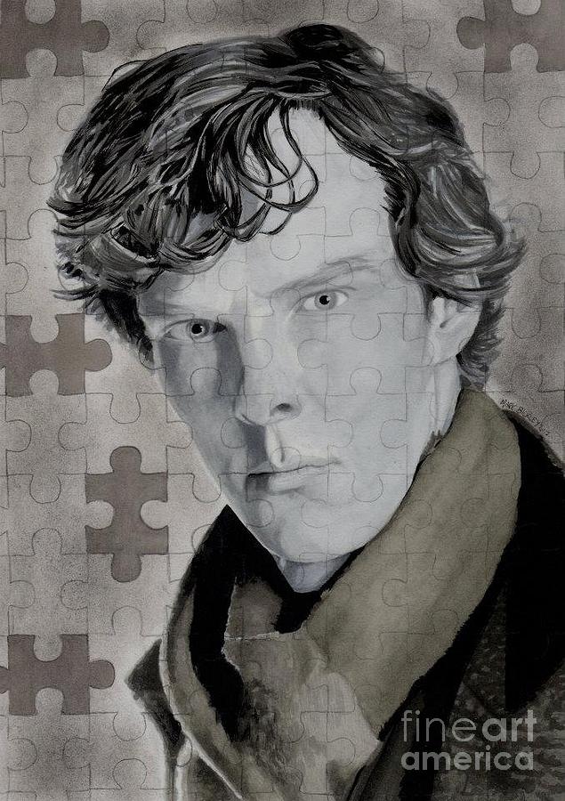 Sherlock Benedict Cumberbatch Drawing by Mark Bickley - Fine Art America