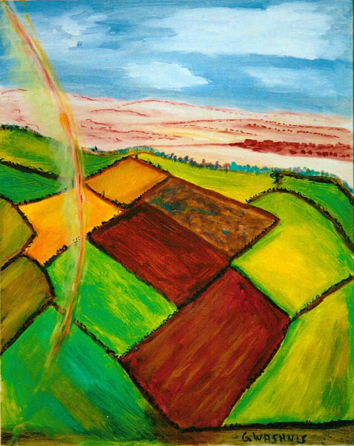 Simple Fields Painting by George Washnis - Fine Art America