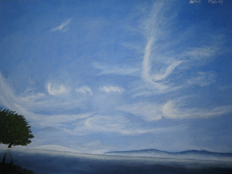 Sky Painting by Qing Li - Fine Art America