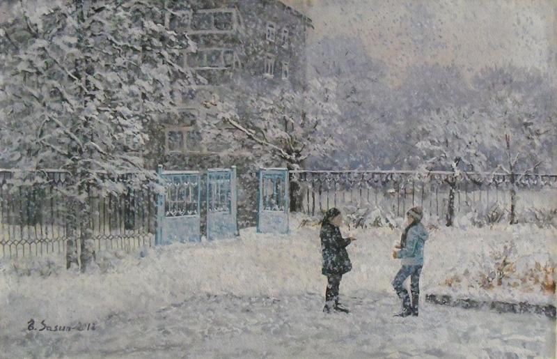 Snow-fall 2012 Painting by Edvard Sasun - Fine Art America