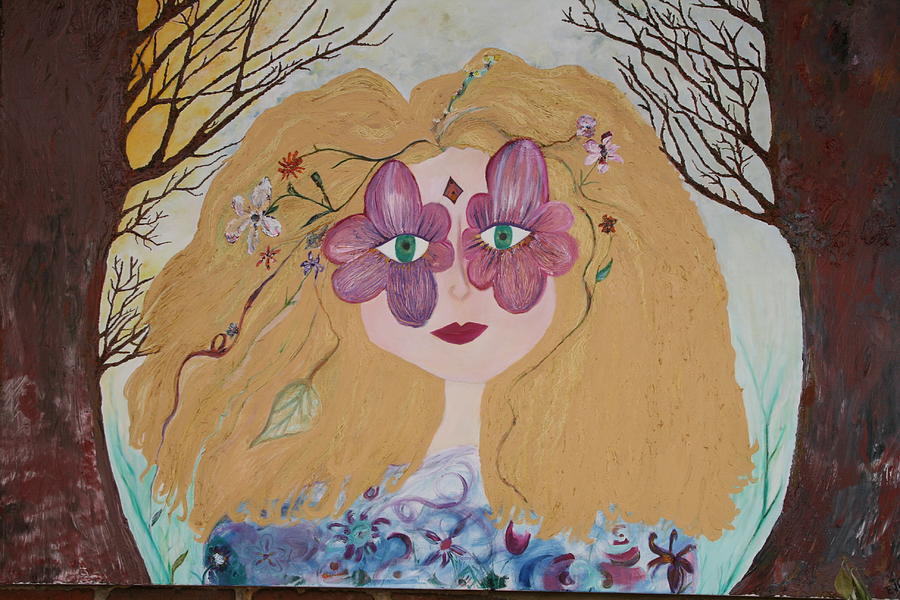 Spring goddess Painting by Elisabeth Charbonneau - Fine Art America