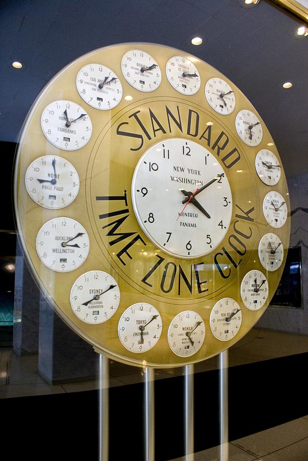 Standard Time Zone Clock. by Science Photo Library