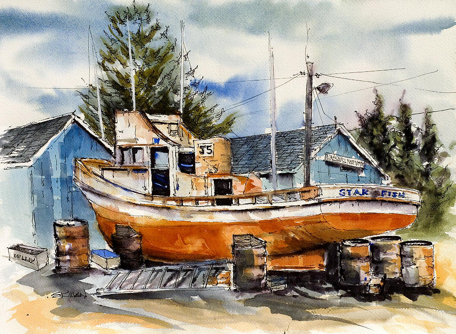 Starfish Painting by Fred Ekman - Fine Art America