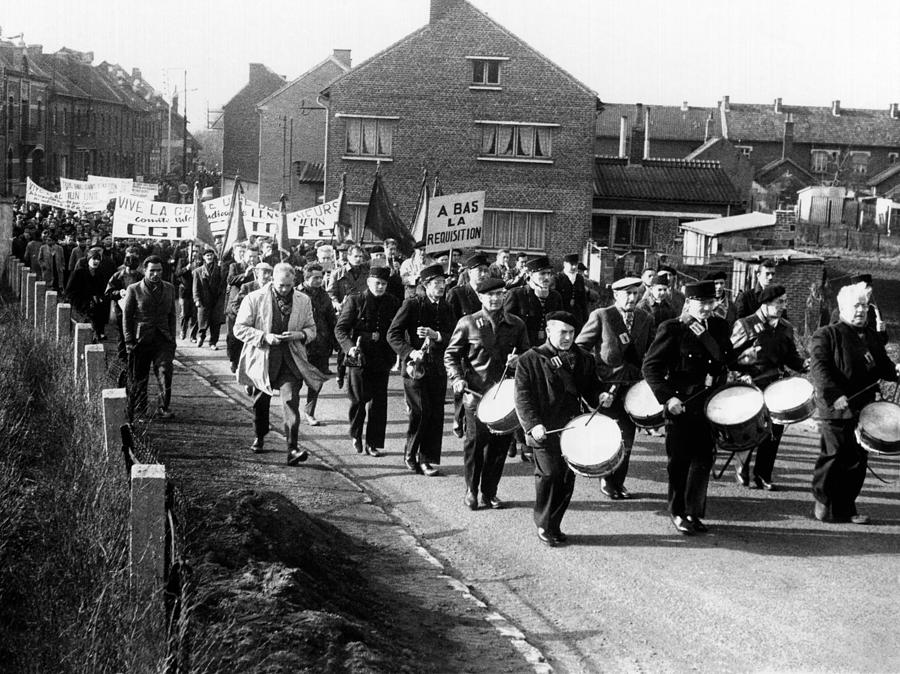 Striking Coal Workers March In Wingles Photograph by Everett | Fine Art ...