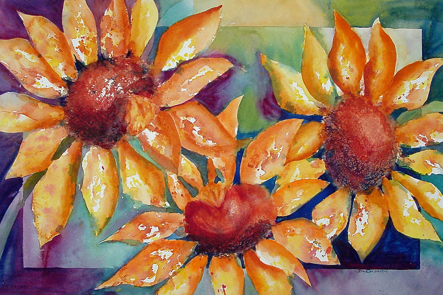 Sunflowers Painting by Dee Carpenter - Fine Art America