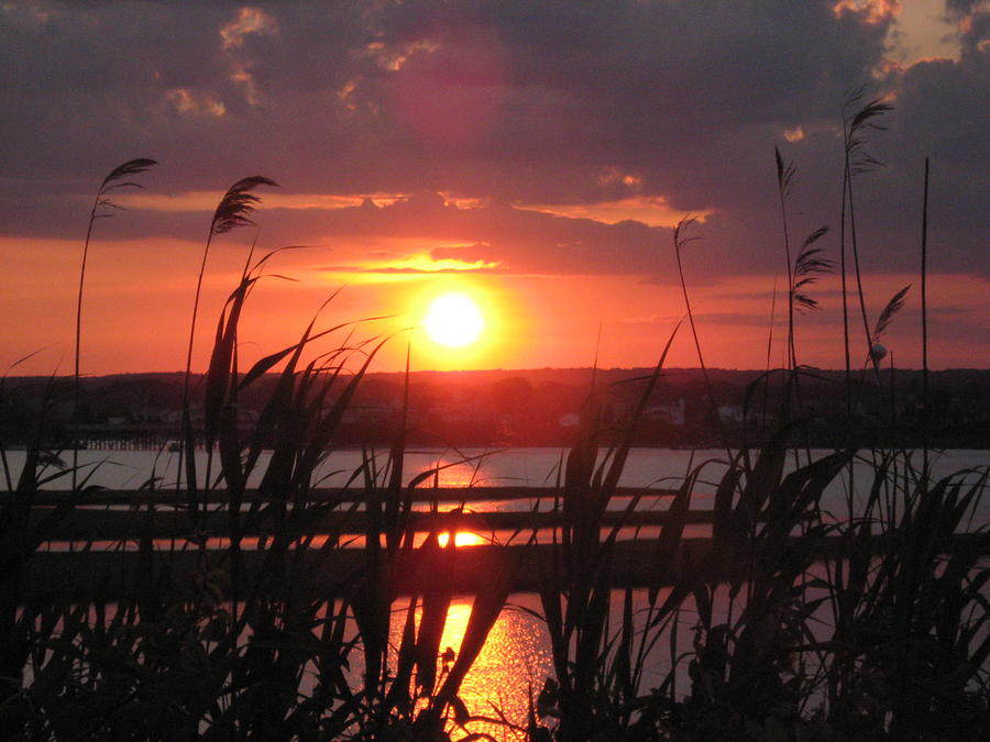 Sunset at Point Judith Photograph by Michael Kenneway - Fine Art America