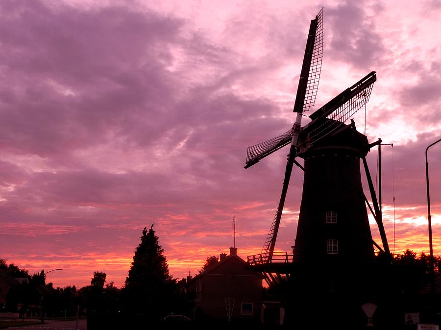 Sunset windmill Photograph by Mark Biermann - Fine Art America