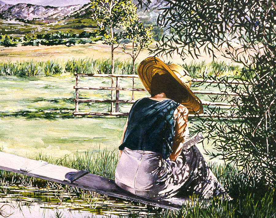 Susannah Reading Painting by Beth Kantor - Pixels
