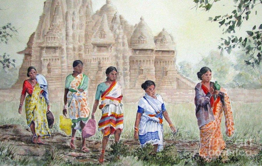 Temple Path Painting by Michael Lyzenga - Fine Art America