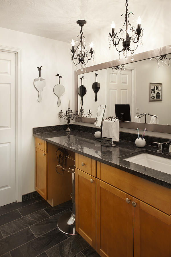 The Bathroom In A Home. Neutral Decor Photograph by Christian Scully ...