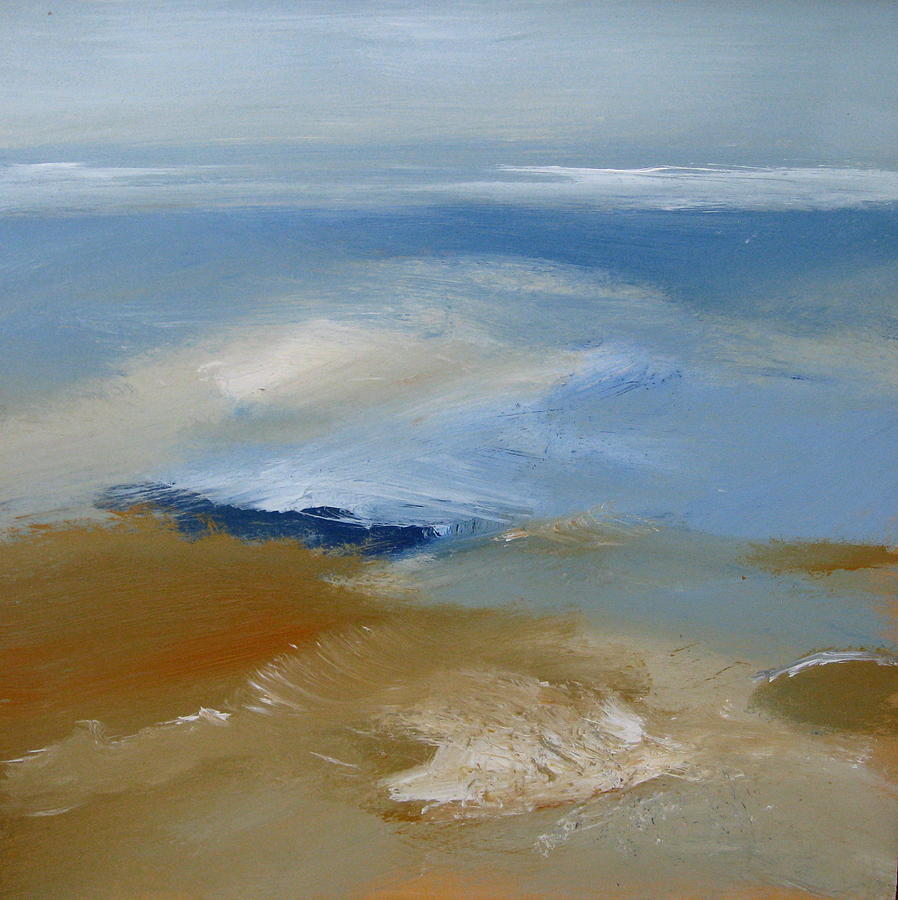 The beach touching the sea Painting by Nelly Van Nieuwenhuijzen - Fine ...