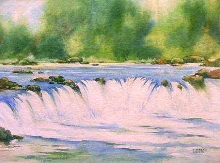 The Blue River Painting by Sandeep Khedkar - Fine Art America