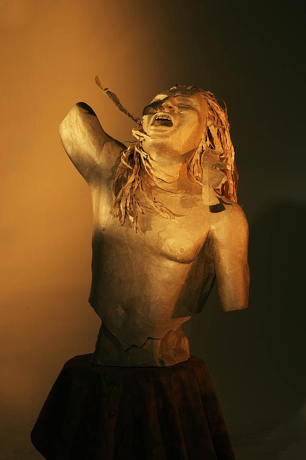 The warrior Sculpture by Monte Burzynski