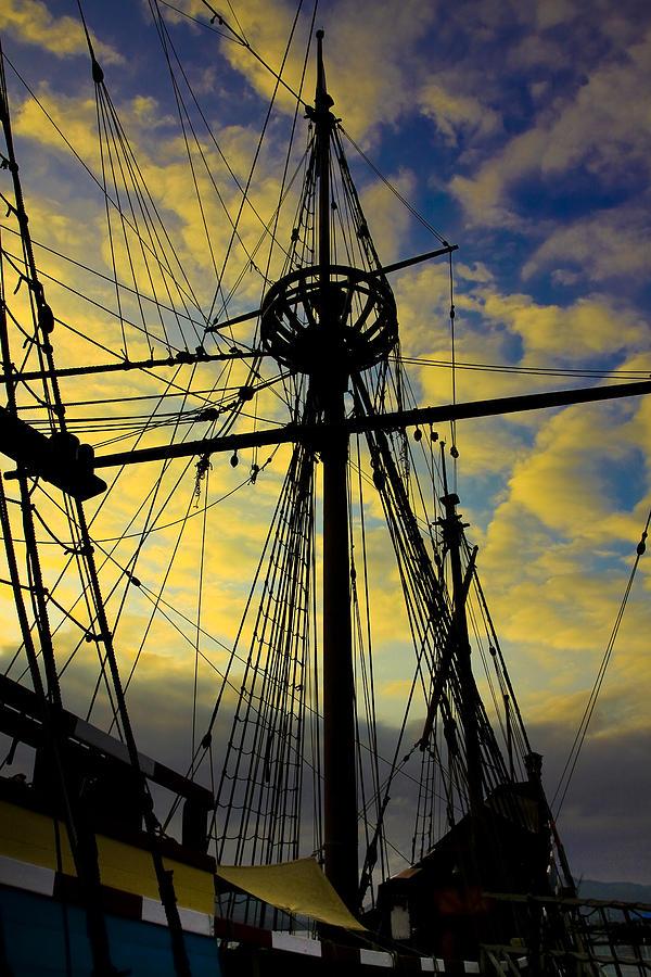Through the Rigging Photograph by Michael Ray - Fine Art America