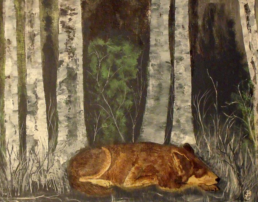 Timber Wolf Painting by B C - Fine Art America