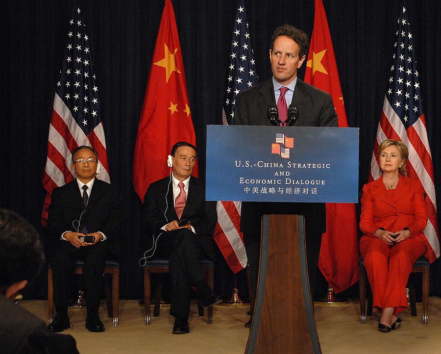 Timothy Geithner Speaking by Everett