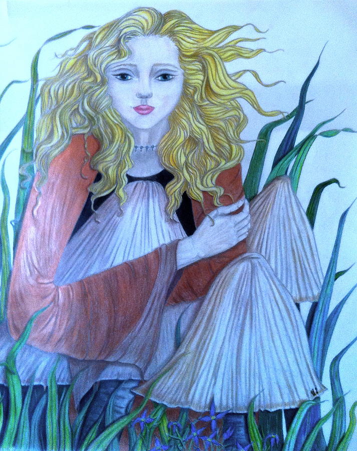 Toadstool Nymph Drawing by Gwen Albee - Fine Art America