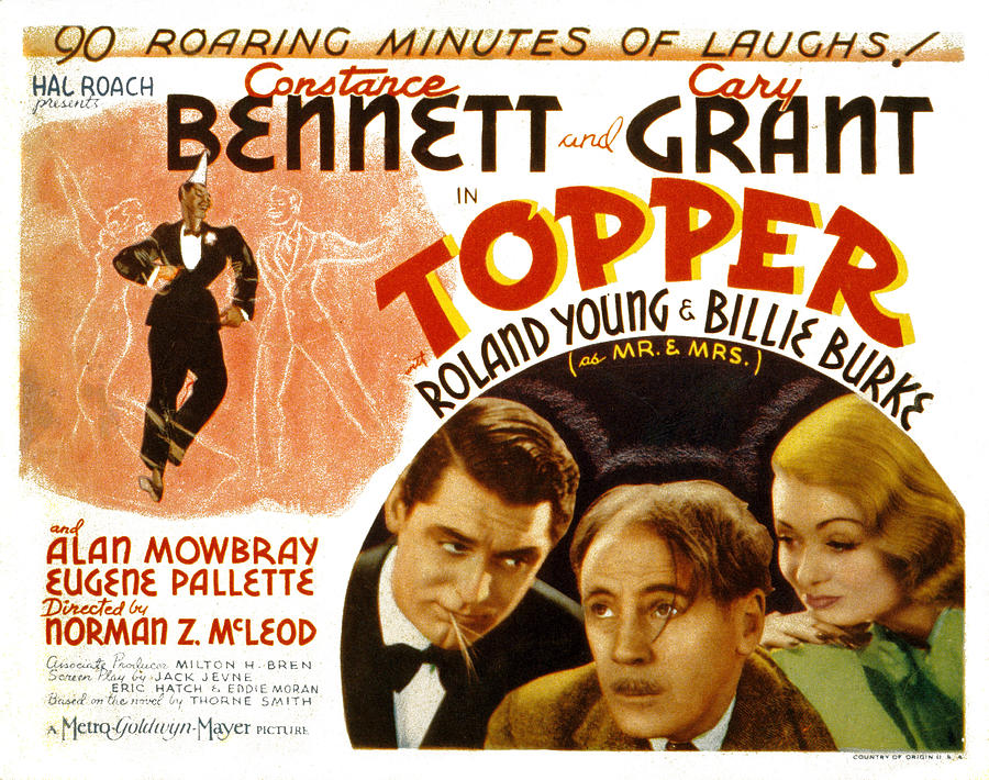 Topper, Constance Bennett, Cary Grant Photograph by Everett - Pixels