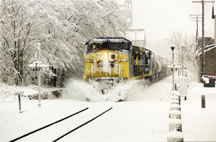 Train in Snow Photograph by Brenden Couchman - Fine Art America
