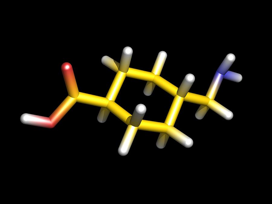 Tranexamic Acid Molecule Photograph by Dr Tim Evans