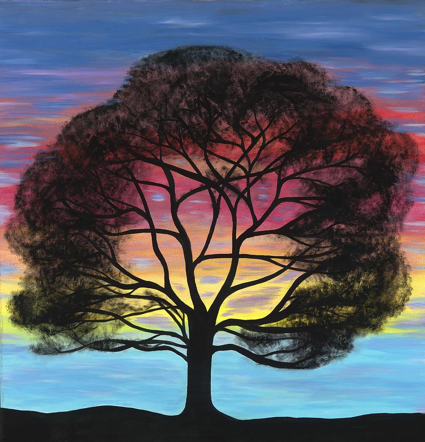 Tree at Sunset Painting by Tara Wigfall - Fine Art America