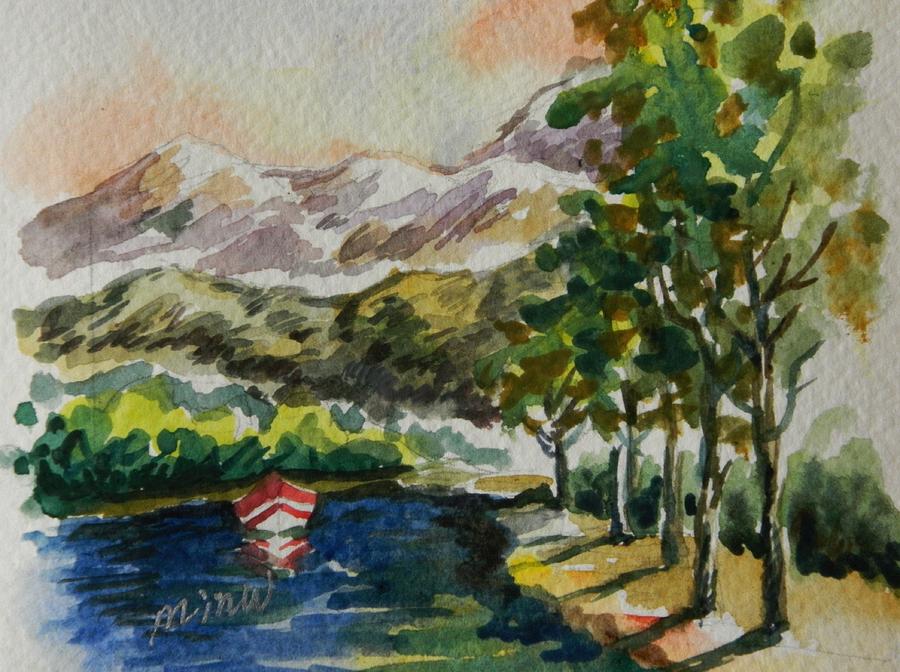 Tree Lined Painting by L R B - Fine Art America