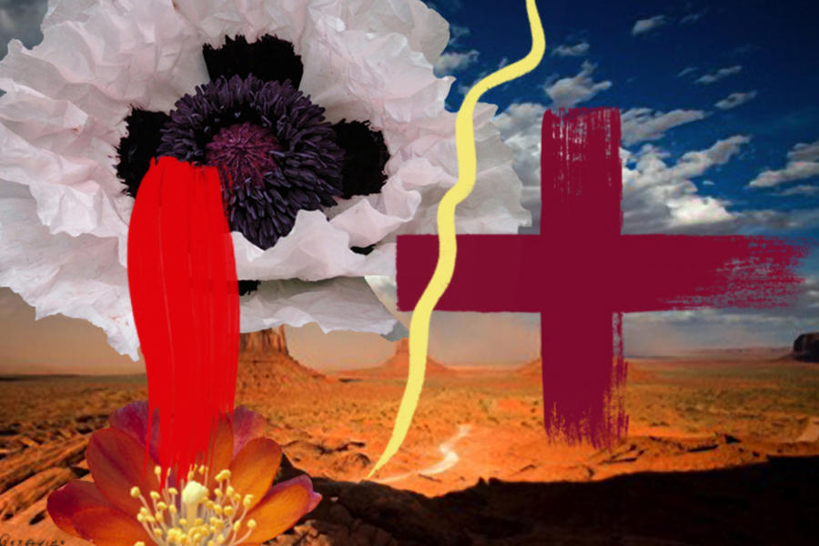 Two Cross Painting by Geronimo - Fine Art America