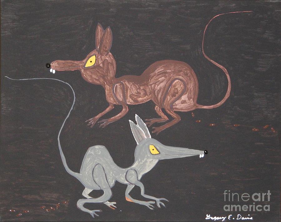 Two Rats Painting by Gregory Davis - Pixels