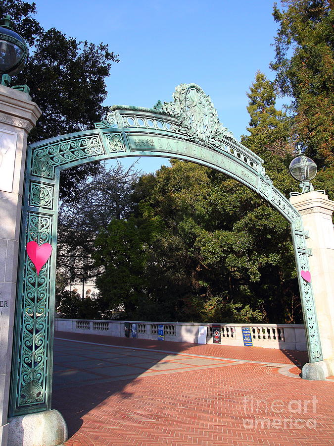 UC Berkeley . Sproul Plaza . Sather Gate . 7D10037 Photograph by ...