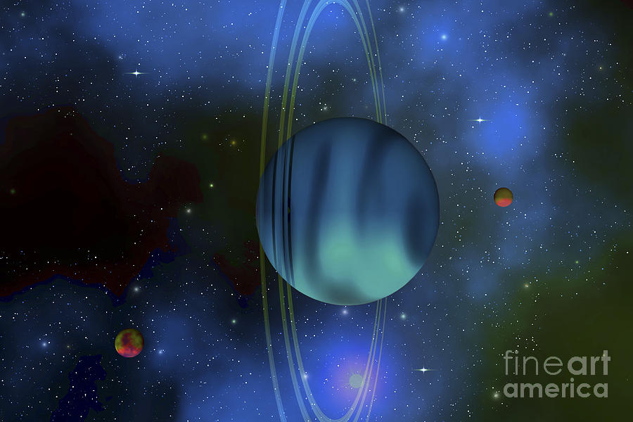 Vertical Rings Surround The Planet Digital Art by Corey Ford - Fine Art ...