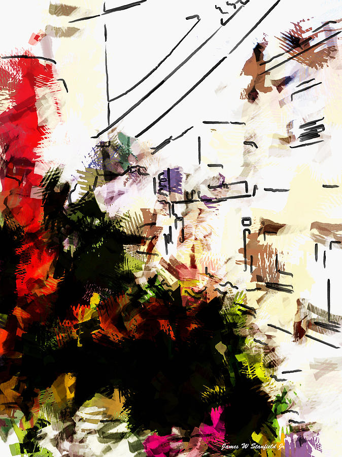 View from kitchen window --12 Painting by James Stanfield - Fine Art ...