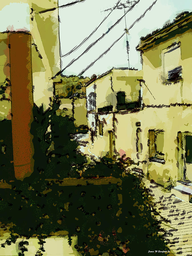 View from kitchen window - IX Painting by James Stanfield - Fine Art ...