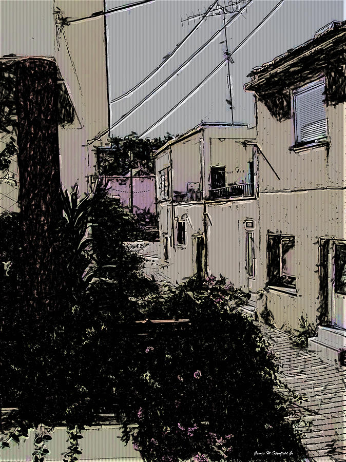 View from kitchen window - VIII Painting by James Stanfield - Fine Art ...