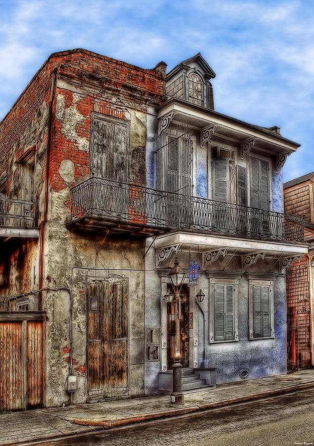 Vintage house at Bourbon street. Photograph by Vladimir Rayzman