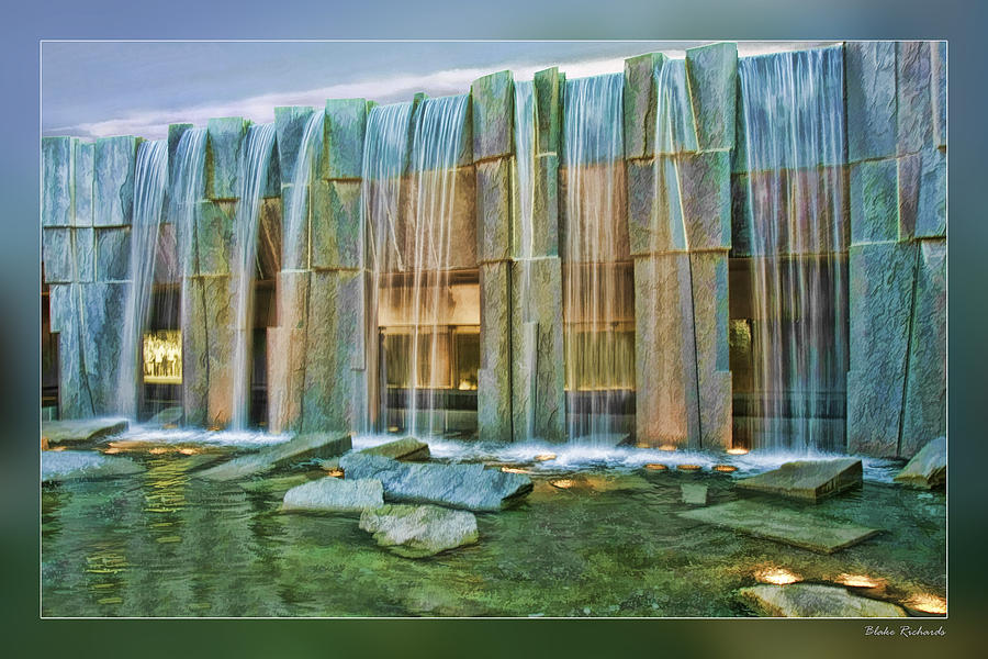 Water Fall Building Photograph by Blake Richards - Fine Art America