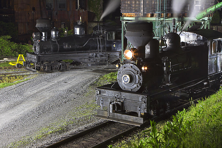 Water Tank At Night Photograph by Tom Steele - Fine Art America