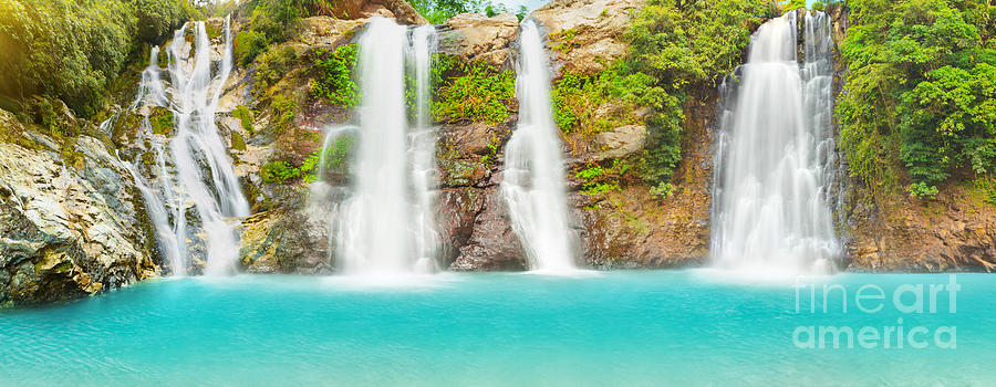 Waterfall panorama Photograph by MotHaiBaPhoto Prints - Fine Art America