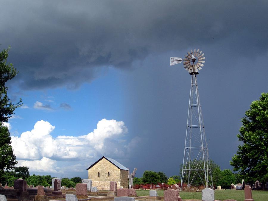 Windmill Rain Shower Photograph by Mike Witte - Fine Art America