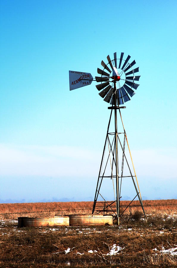 Winter Windmill Photograph by Lou Ann Horton - Fine Art America